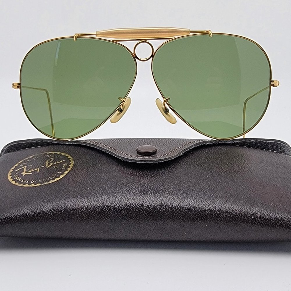 Ray-Ban B&L Shooter Gold Frame Cable Temple Rb3 Trugr… - Gem